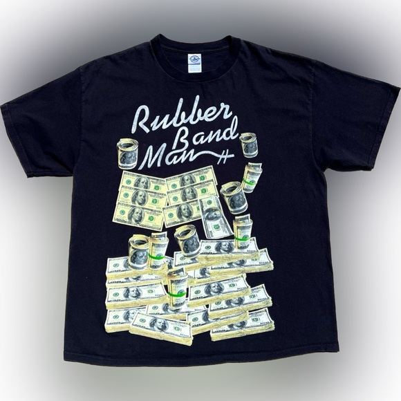 Vintage | Shirts | Mens Vintage 9s Y2k Rubber Band Man Ti Dollar Bill ...